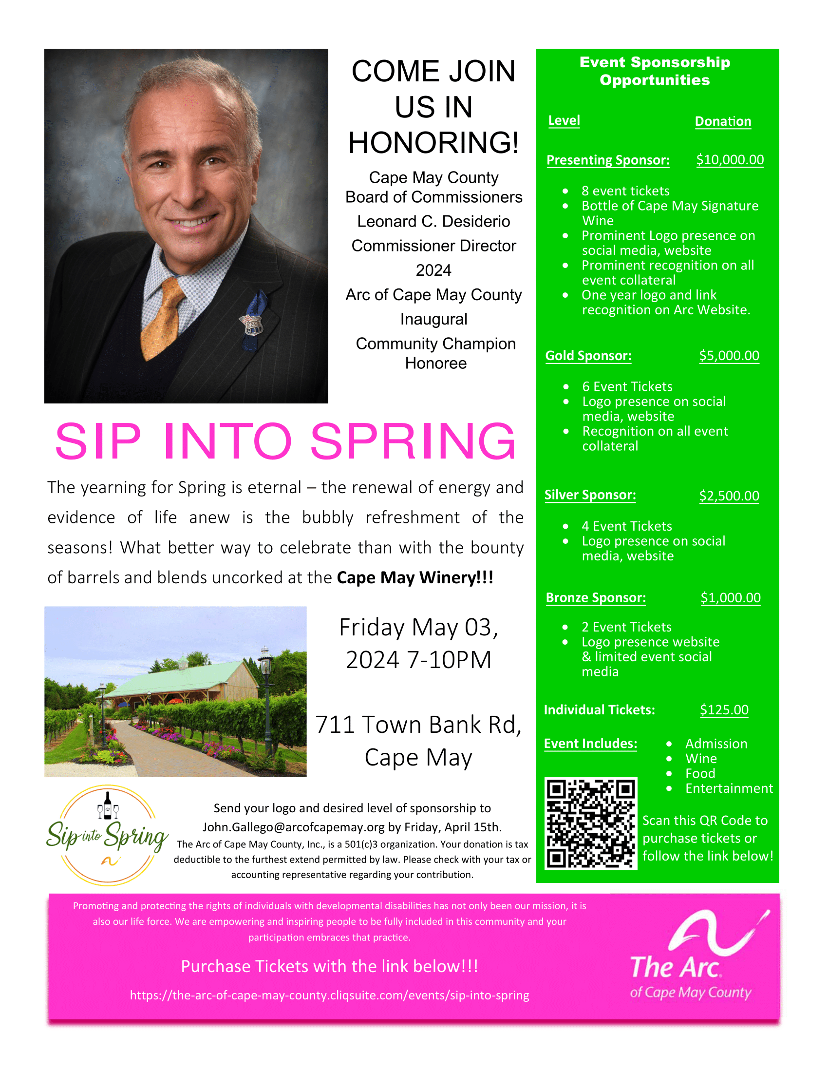 Sip into Spring – The Arc of Cape May